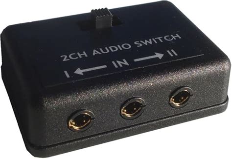 Audio Switch Box Two Channel AB A B Stereo On Off Headphone Switcher Mm Jack On Off