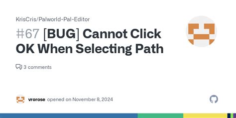 [bug] cannot click ok when selecting path · issue 67 · kriscris