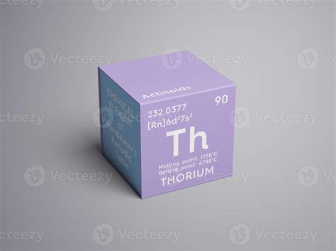 Thorium Actinoids Chemical Element Of Mendeleevs Periodic Table 3d