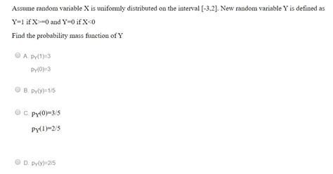 Solved Assume Random Variable X Is Uniformly Distributed On