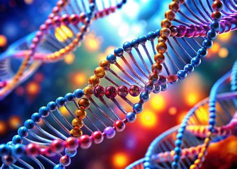 A Colorful Depiction Of Dna Double Helix Structure On A Dynamic