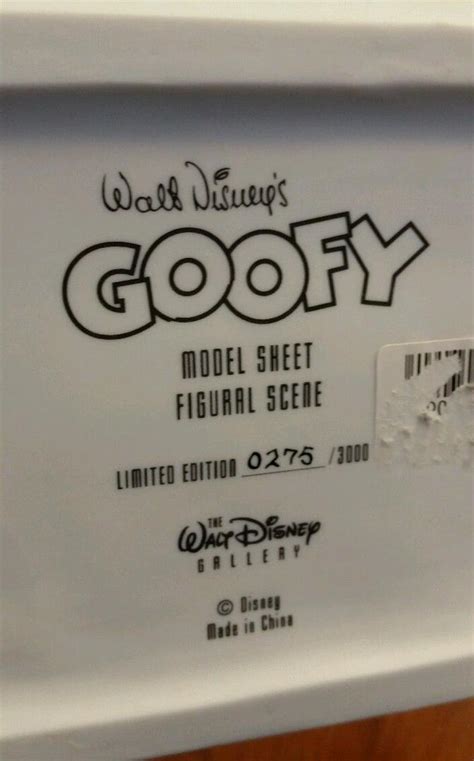 Disney Goofy Model Sheet Figural Scene 1798121108