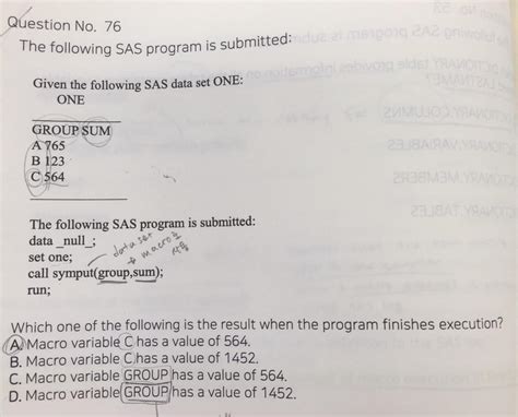 Solved Questions About Sas Programming 1 For The Below
