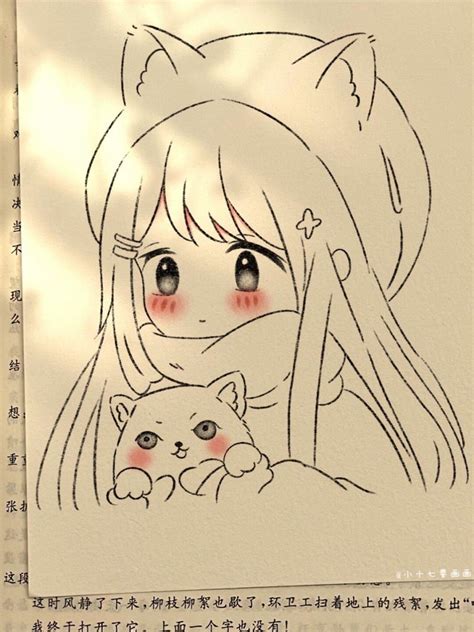 Q版动漫人物萌图女孩简笔画（精选19张） 简笔画图片大全