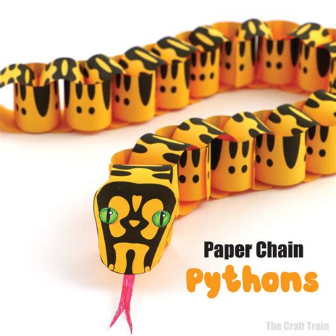 The Craft Train Paper Chain Python Craft Based On Real