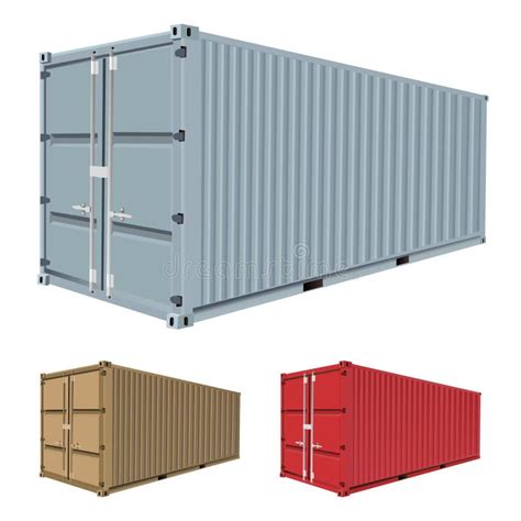Freight Container Vector Stock Vector Illustration Of Stack 8617656