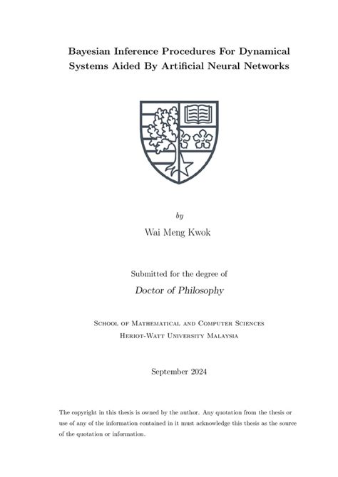 Bayesian Inference Procedures For Dynamical Systems Aided By Artificial