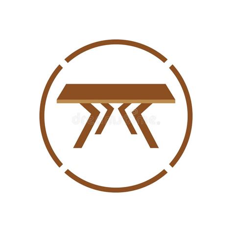 Table Vector Logo Icon Object Background Illustration Stock Vector