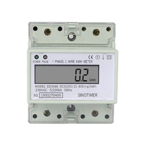 1 Piece Electric Single Phase Two Wire Energy Meter Kwh Counter Ac 220v