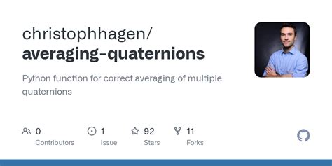 Github Christophhagenaveraging Quaternions Python Function For