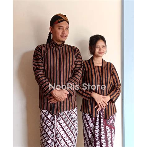 Jual Setelan Lurik Pria Wanita Baju Lurik Couple Setelan Lurik Baju Adat Jawa Lurik Jawa Baju
