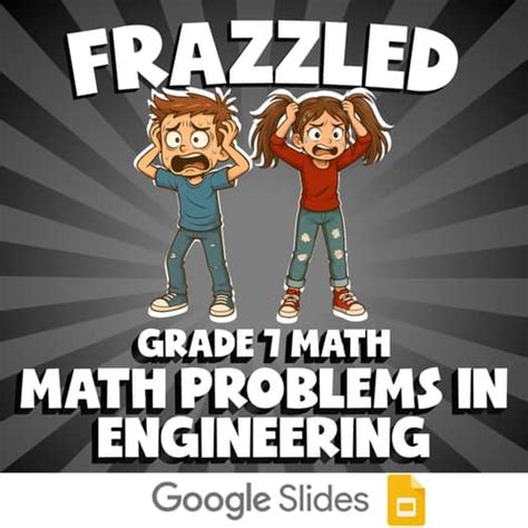 Math Problems In Engineering Frazzled Math Game No Prep Grade 7 Review