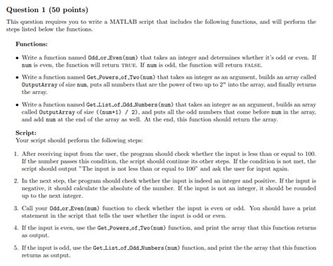 Solved Question Consists Of Functions And Script All Chegg Com
