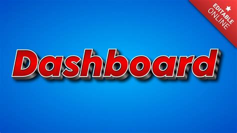 Dashboard Editable 3d News Text Effect Generator