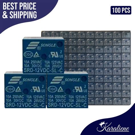 100db Tétel Srd 05vdc Sl C Srd 12vdc Sl C Srd 24vdc Sl C 5 12 24vdc 10a 250vac 1formc 5pin Pcb