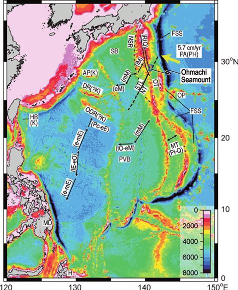 Tectonic Features Of The Philippine Sea Plate Ph And The Location Of