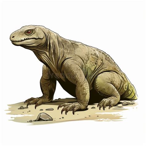 Komodo Dragon Drawing Stock Illustrations 634 Komodo Dragon Drawing