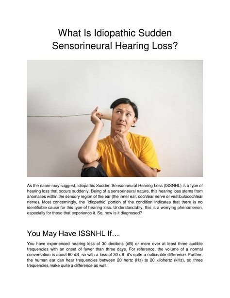 Ppt What Is Idiopathic Sudden Sensorineural Hearing Loss Powerpoint Presentation Id9995810