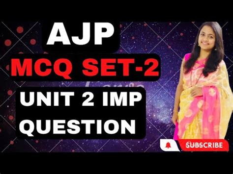 AJP MCQ Unit 2 22517 MSBTE Set 2 Important Questions YouTube