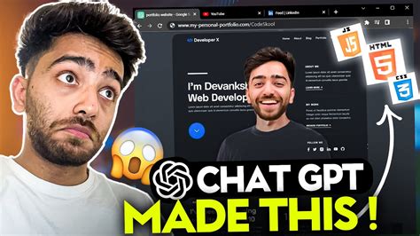 Ai Vs Frontend Developer Can Chatgpt Create A Website In 15 Mins🤔 Youtube