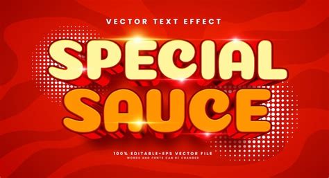 Premium Vector Special Sauce Editable Text Style Effect Vector Text