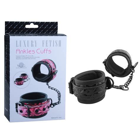 Luxury Fetish Ankle Cuffs Black Aphrodisia