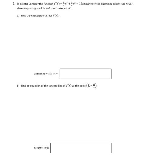 solved 2 8 points consider the function