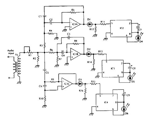 Schematic Diagram LM IC Color Organ Electronic Project Circuit Under Repository Circuits