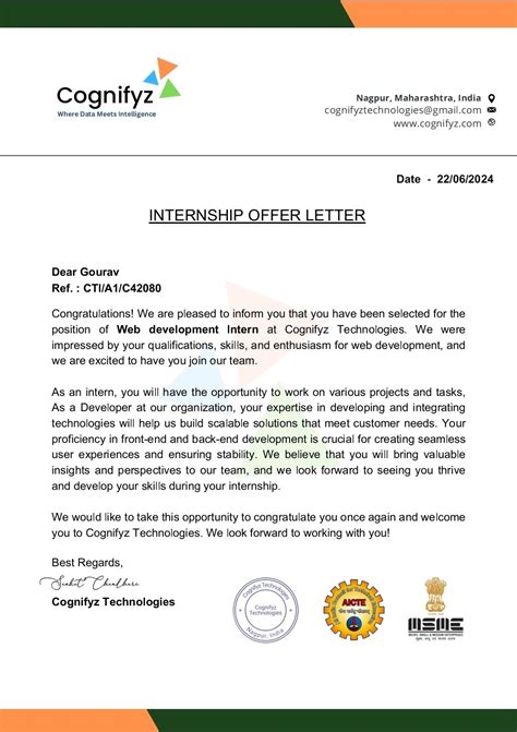 gourav barak on linkedin internship webdevelopment cognifyz