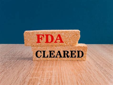 Premium Photo Fda Food Drug Administration Cleared Symbol Concept Red Words Fda Cleared On