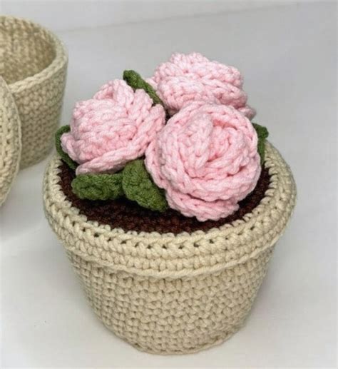 10 Crochet Flower Pot Free Patterns Hello Lidy