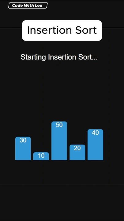Insertion Sort Explained With Animation Dsa Shorts 1 Shorts Insertionsort Algorithm Youtube
