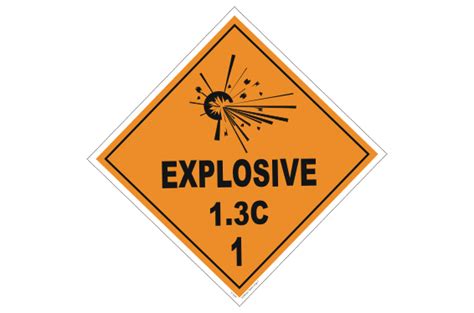Class 1 3c Explosive Label