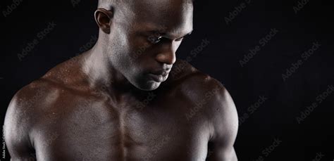 Shirtless African Male Model Stock Photo Adobe Stock