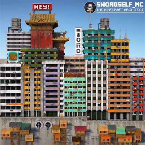 Cyberpunk City Stack In Minecraft