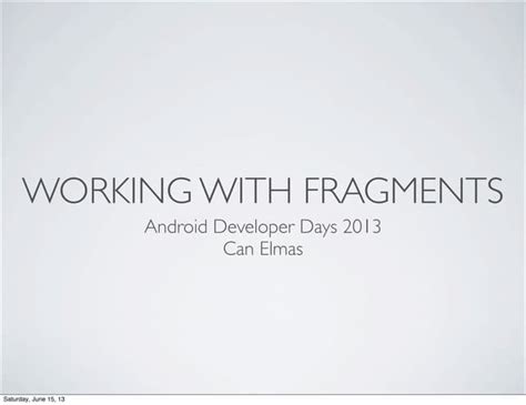 Android Working With Fragments Pdf