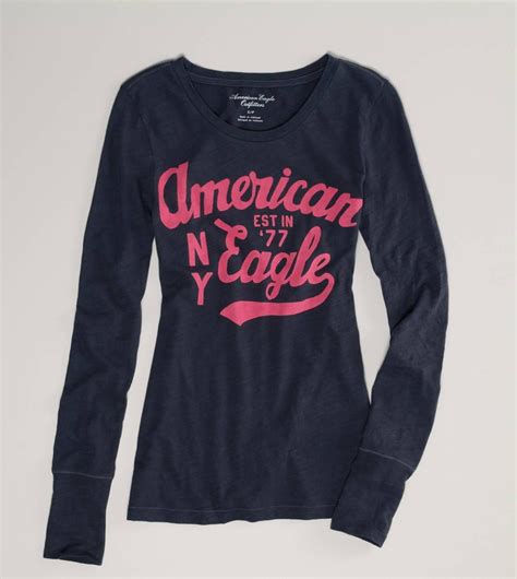 Ae Signature Long Sleeve T American Eagle Shirts Long Sleeve Tshirt