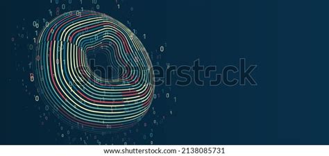dynamic array information consisting lines form stock vector royalty