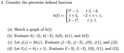Solved 3 Consider The Piecewise Defined Function