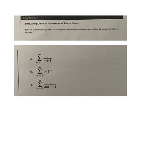 Solved Example 57 Evaluating Limits Of Sequences Of Partial