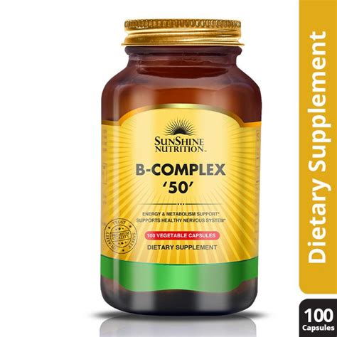 Sunshine Nutrition B Complex 50 Vegetable Capsules 100s Alnajm