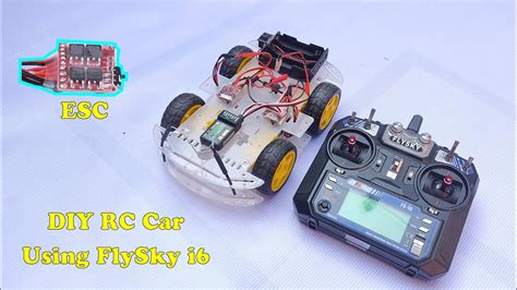 How To Make Rc Car Using Flysky I6 Transmitter Diy Remote Control Car Youtube