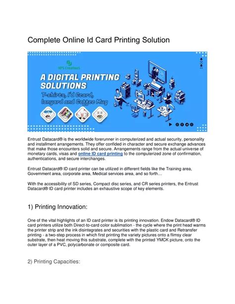 Ppt Complete Online Id Card Printing Solution Powerpoint Presentation Id11867355