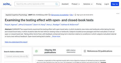 Examining The Testing Effect With Open‐ And Closed‐book Tests