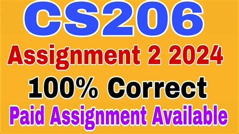 Cs206 Assignment 2 Solution 2024 Cs206 Assignment 2 Spring 2024 Cs206 Assignment 2 2024