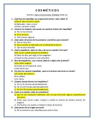 Encuestas de maquillaje Qué productos de maquillaje usas