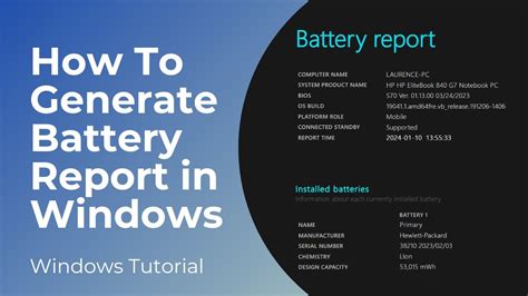 How To Generate A Battery Report On Windows 10 Onmsftcom