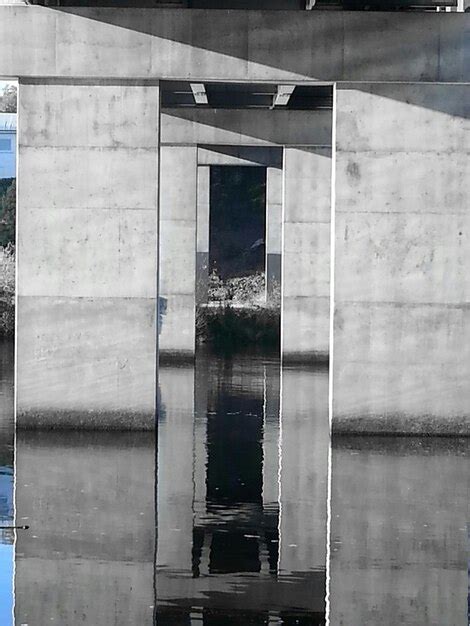 Premium Photo Underneath View Of Bridge Over River