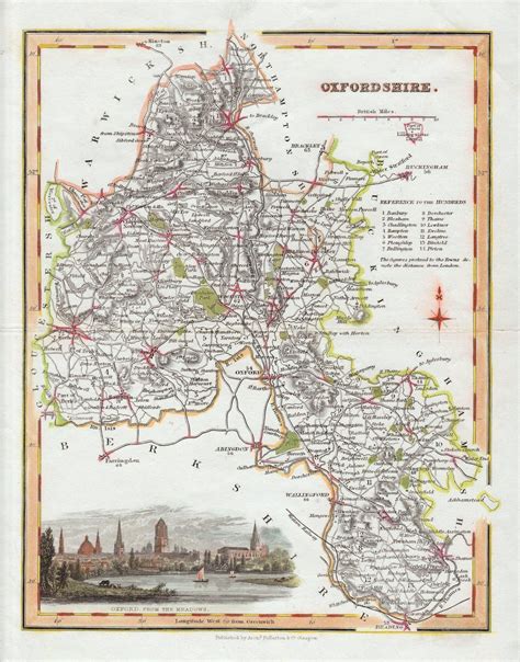 Oxfordshire By Archibald Fullarton And Co R Scott C1840 Welland Antique Maps