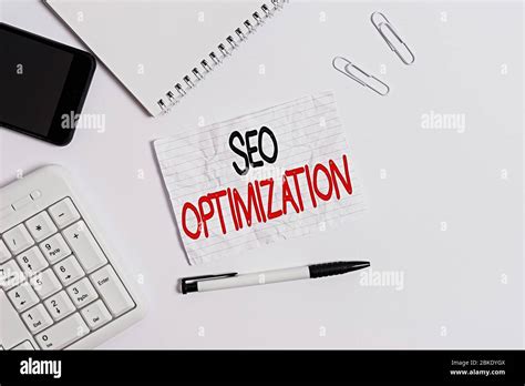 Word Writing Text Seo Optimization Business Photo Showcasing Process Of Affecting Online